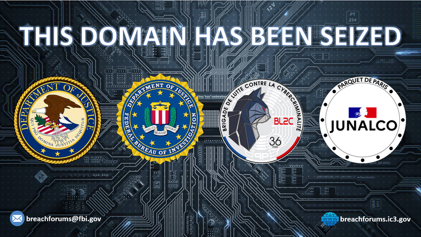 FBI seized domains for the BreachForums hacking forum operated by ...